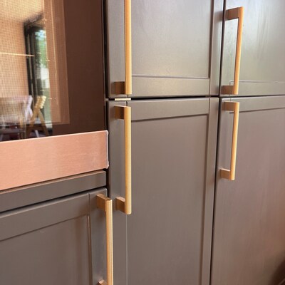 Brushed Brass Gold Profile Trim Edge Mount Lip Pulls 3 Lengths ...