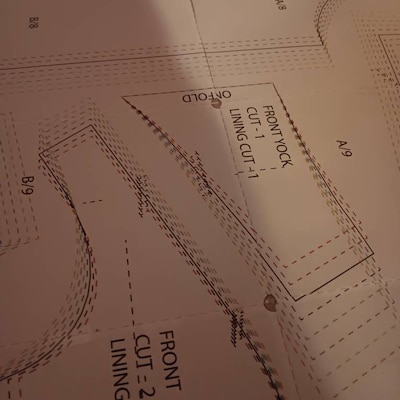 Men Mandarin Collar Shirt Sewing Pattern All Size Grading XS to XXXL in ...