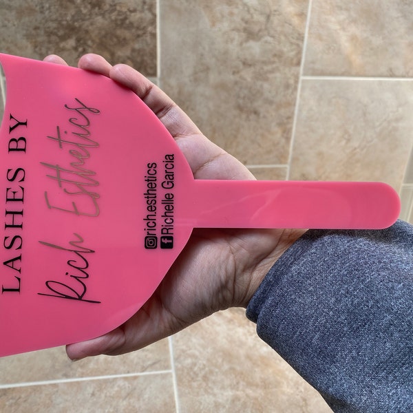 Acrylic Blank Waves Lash Tech Prop Face Cover/face Paddle - Etsy