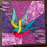 EPP Swallow Tattoo - English Paper Piecing Pattern, Quilt Pattern ...