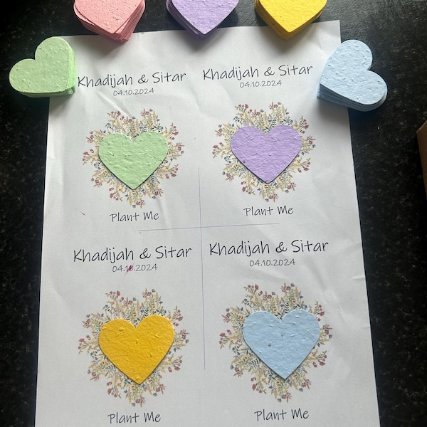 Seed Paper Shapes, Eco Friendly Seed Paper Favours, Plantable Paper ...