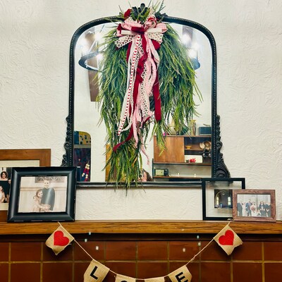 Cow Swag, Cow Teardrop, Cow Wreath, Valentine Swag, Pampas Decor, Year ...