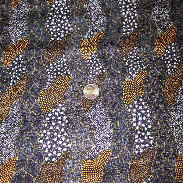 Cotton Fabric Shweshwe African Flower Blue 3 Colours Ethnic Fabric Sold ...