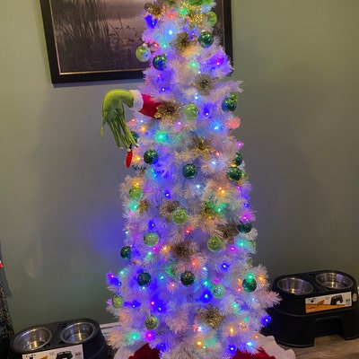 Grinch Theme Head and Arm Christmas Tree Decor - Etsy