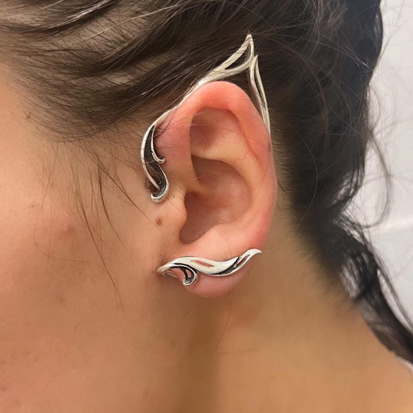 Blue Butterfly Ear Cuff No Piercing, Fairy Wing Earring - Etsy