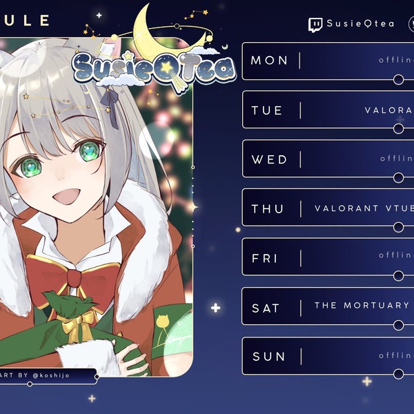 Black Night Sky Animated Stream Pack | Twitch Overlays, Vtuber Just ...