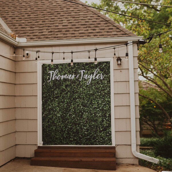 Hedge Wall Sign, Hedge Wedding Backdrop, Wedding Decorations , Wedding ...