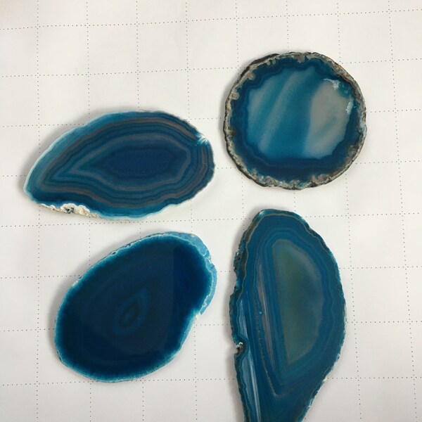 EXTRA-LARGE Size Blue Brazilian Agate Slice With No HOLE for Coasters ...