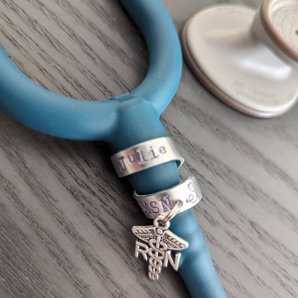 Stethoscope Charm, Stethoscope Tag Accessory, Gift for Nurse ...