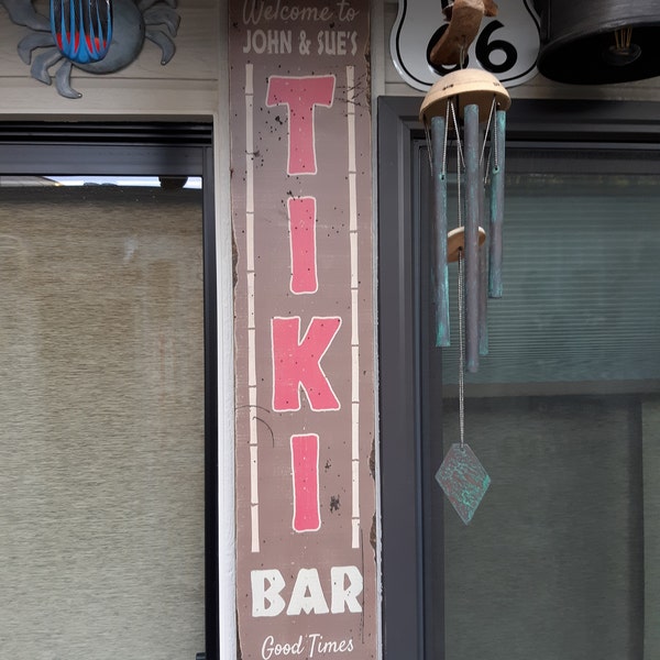 Tiki Sign, Wooden Tiki Signs, Tiki Wooden Gift, Tiki Bar, Wooden Tiki ...