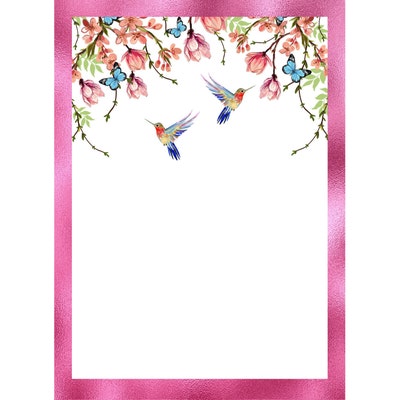 Dandelion Watercolor Printable Stationery Floral Stationary Botanical ...