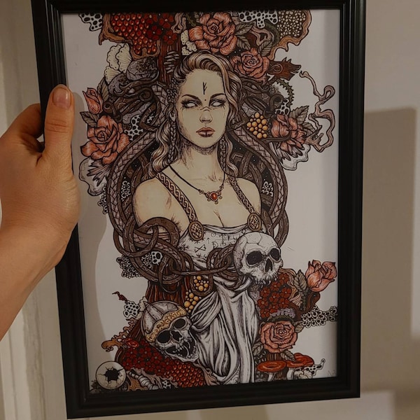 Freyja Art Print | Norse Goddess of Beauty & Love | Viking Mythology ...