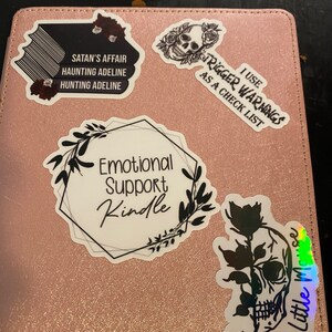 Emotional Support Kindle, Large Bookish Sticker, Ereader Waterproof ...