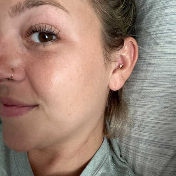 Conch Labret, 16 Guage, Internally Threaded, Conch Earring, 316L ...