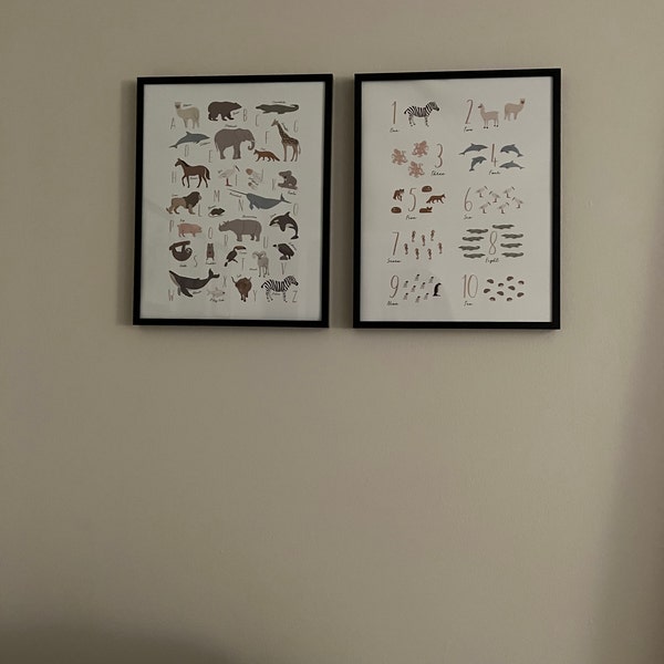 Baby Animal Alphabet Poster, Nursery Alphabet Print, Alphabet Animals ...