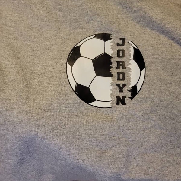 Soccer Number Name Outfit, Front and Back Soocer Hoodie, Personalized ...