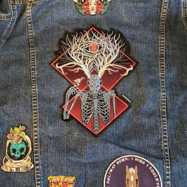Deer Skull Patch: Wendigo Mythical Medieval Animal Goth Embroidered ...