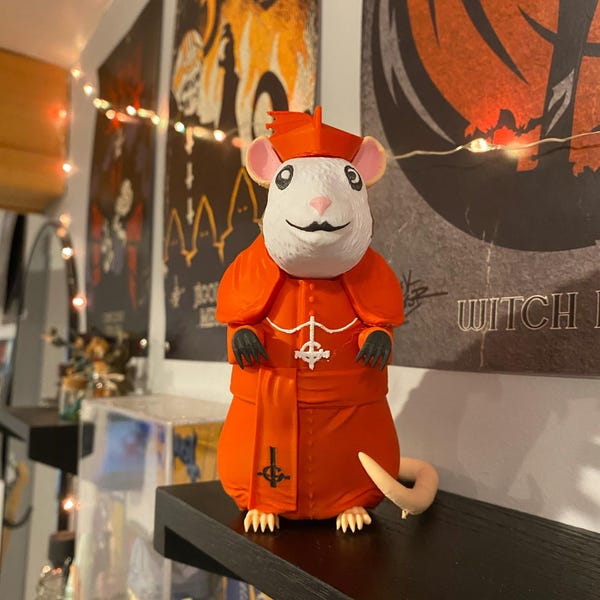 Cardinal Copia Rat Sculpture - Ghost Band Fan Art, Unique Home Decor - Etsy