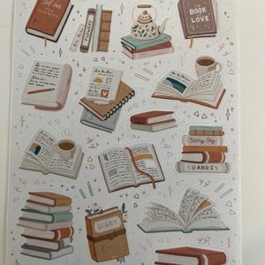 Sticker Sheet Reading Journaling Stickers for Your Planner - Etsy