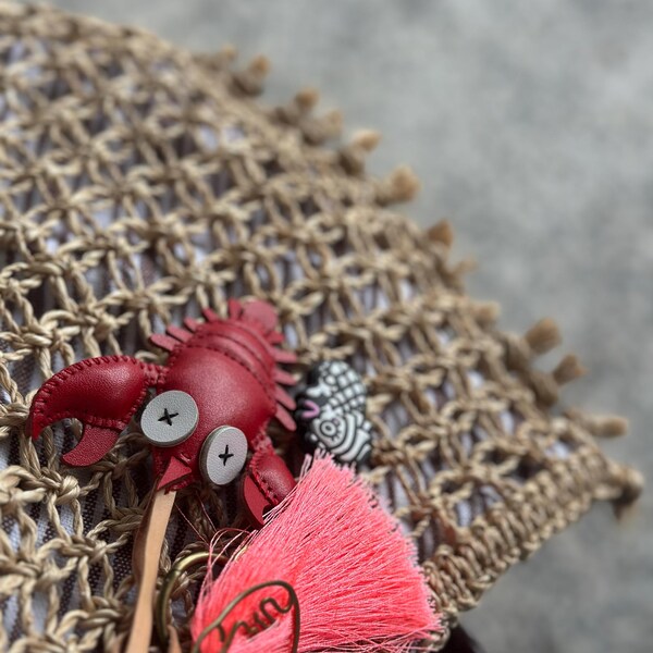 Crawfish Bag Charm, Unique Microfiber Bag Charm, Cute Key Chain ...