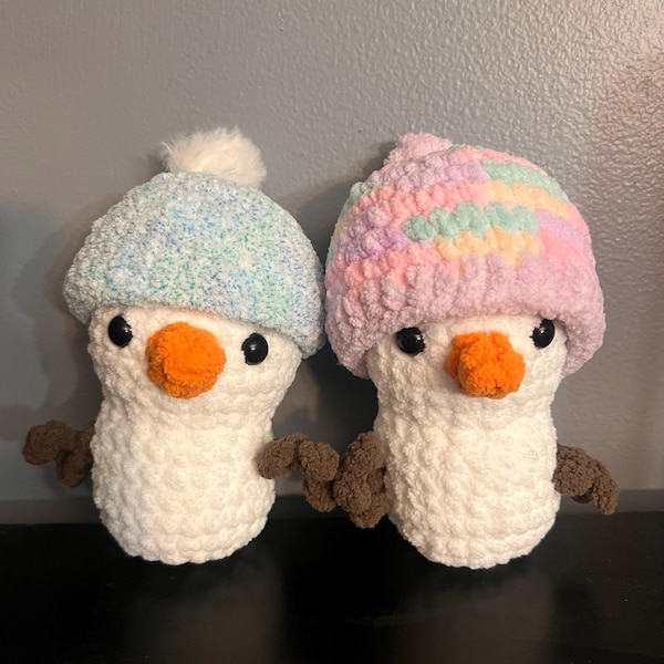 No Sew Snowman Crochet Pattern Easy Fast Amigurumi Plushie Bestseller ...