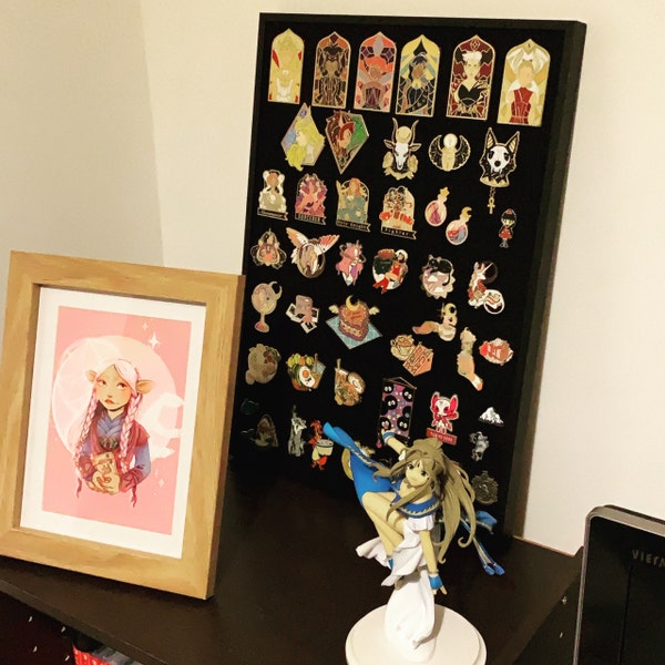 Pin Badge Display Metal-frame, Enamel Pin Display Box for Collector ...