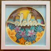 3D ALOHA SVG hawaiian Shadow Box Svg beach Svg Layered Cardstock Svg ...