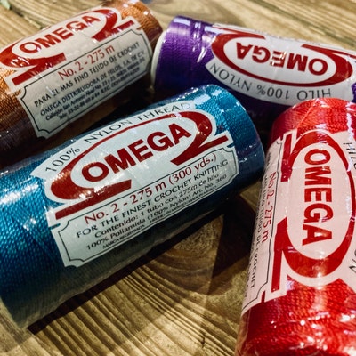 La Espiga No.9 100% Nylon Omega, Crochet Thread, Thread for Crafts ...