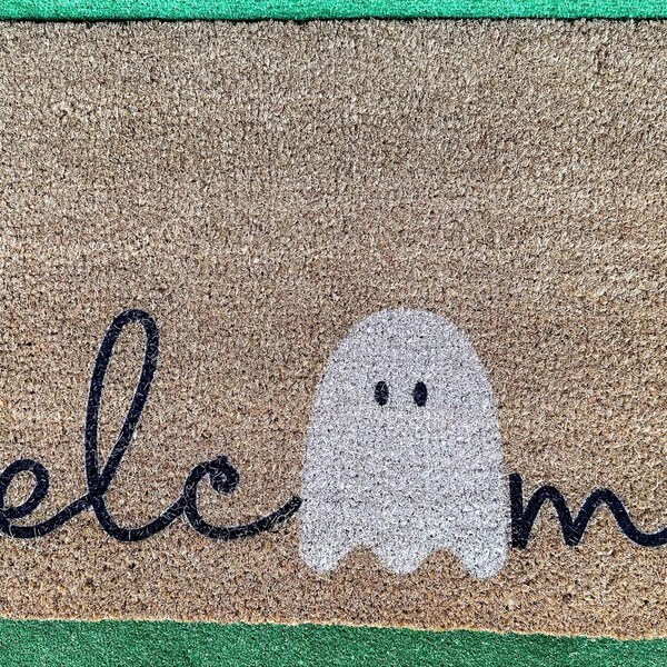 Halloween Ghost Welcome Mat, Halloween Doormat, Halloween Outdoor Decor ...