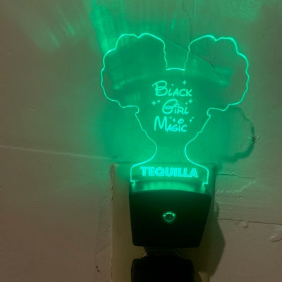 Black Girl Magic Sign Black Girl Magic LED Night Light Personalized ...