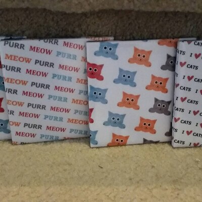 Cat Digital Papers and Clipart Set, Cat Head, Kitten, Pet Digital Paper ...