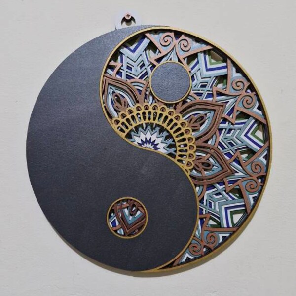 Yin Yang Multilayer SVG/ 3D Layer/ Plywood Cutting/ Paper Cutting/ SVG ...