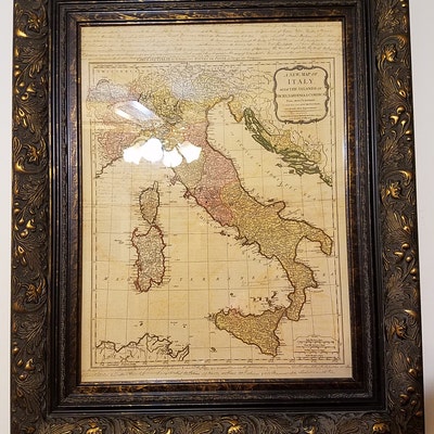 Old Map of Italy 1794 Italian Map in 5 Sizes up to 43x55 Restoration ...