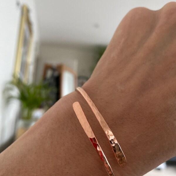 Copper Dropper Earrings, Copper and .925 Sterling Silver, Hand Forged ...