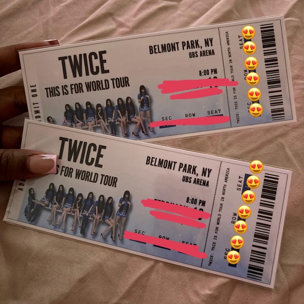 Personalized TWICE Concert Ticket | Physical Souvenir Ticket - Etsy
