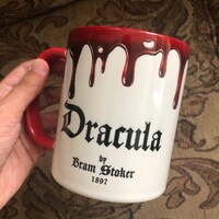 Dracula by Bram Stoker Mug. Coffee Mug With Dracula Book Design ...