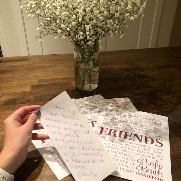 Best Friend Word Collage - Personalised Word Cloud Gift - PRINTED - Etsy UK