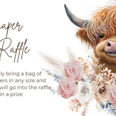 Highlander Cow Baby Shower Bundle, Highland Cow Baby Shower Sign, Boho ...