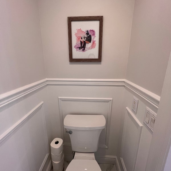 Spa Wars BATHROOM Art, VADER on Toilet, Spa Wars Bathroom Decor - Etsy