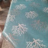 Aqua Blue Tablecloth Table Cover Nautical Table Linens Table Cloth ...