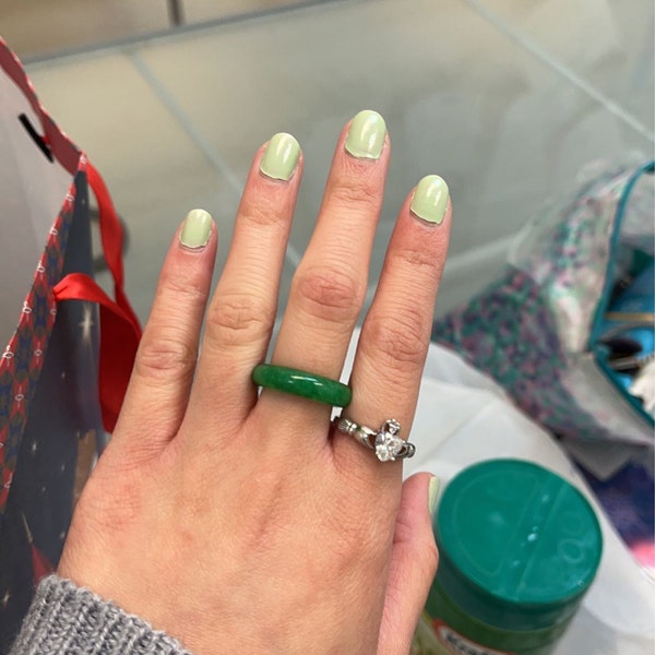 Beautiful Green Jade Ring,ready to Wear, Ring , Stackable, Size 5,to 8 ...