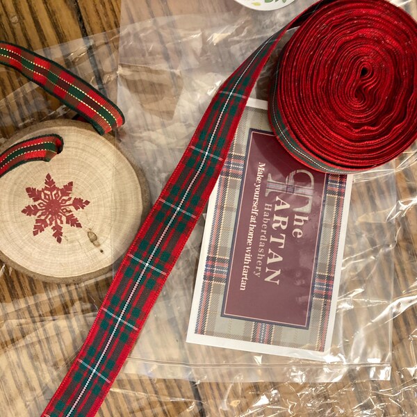 Irish Tartan Ribbon for Scottish Wedding Decor, Plaid Bouquet Ribbon ...