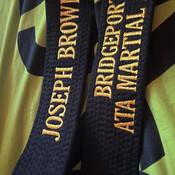 Martial Arts Black Belt Embroidered Custom Belts Karate Taekwondo Jiu ...