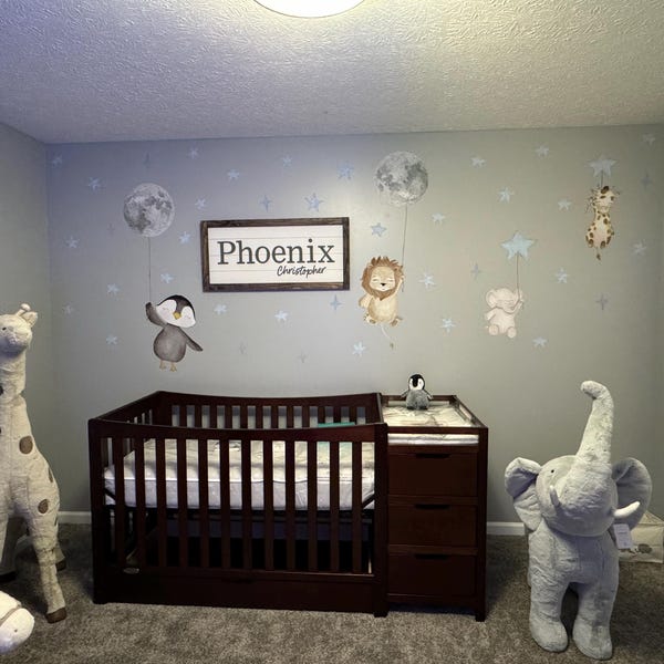 Nursery Wall Decor, Custom Nursery Name Sign, Above Crib Custom Baby ...