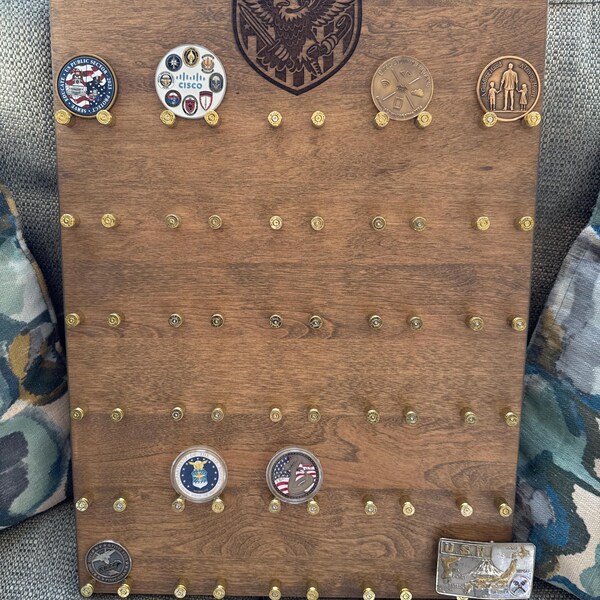 Challenge Coin Display | Thin Blue Line | Challenge Coin Holder ...
