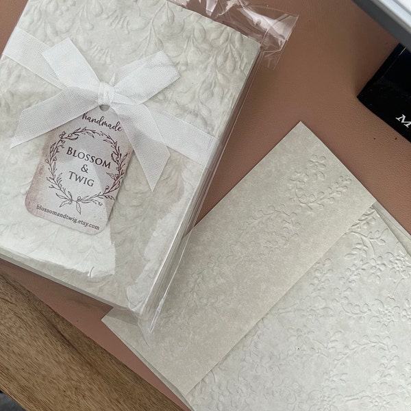 Embossed Note Cards, Vintage Style Note Cards, Note Card Set With ...