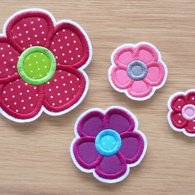 Flower Applique Design. Flower Embroidery Design. Embroidery Design ...