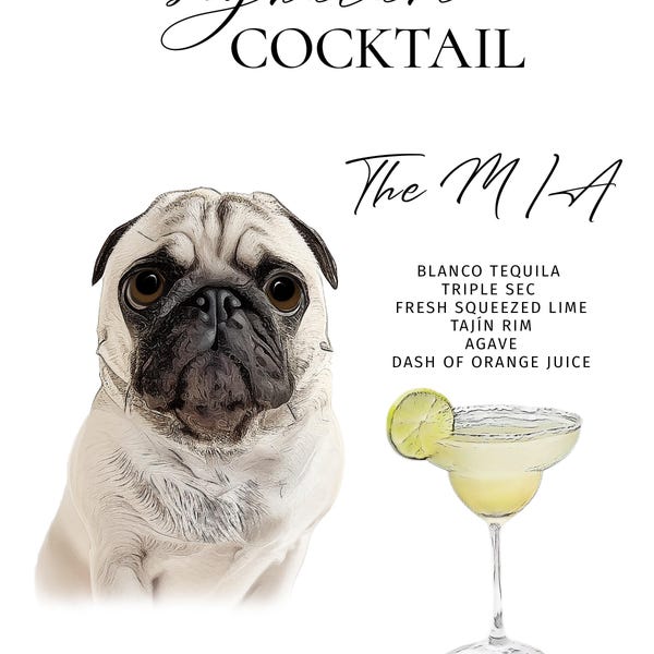 His Hers and Dog Signature Cocktail Wedding Signature Drink Sing Dog ...
