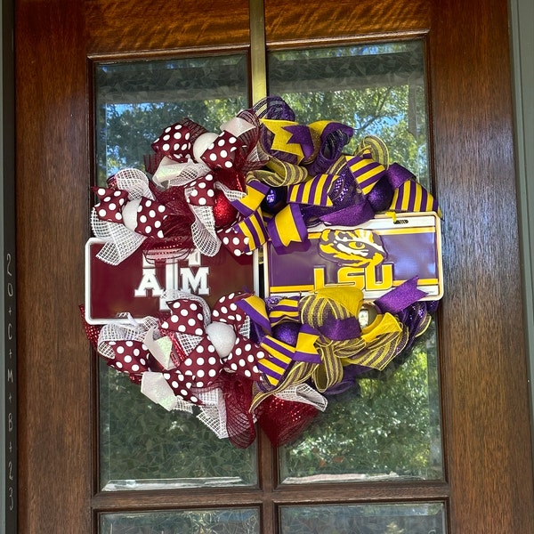 House Divided LSU UGA Can Custom Any Team Any School - Etsy