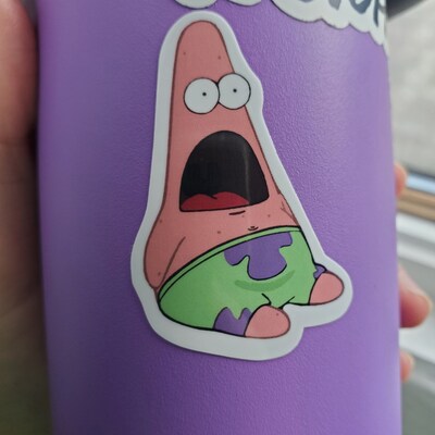 Tiny Patrick Star Shocked Vinyl Sticker - Etsy